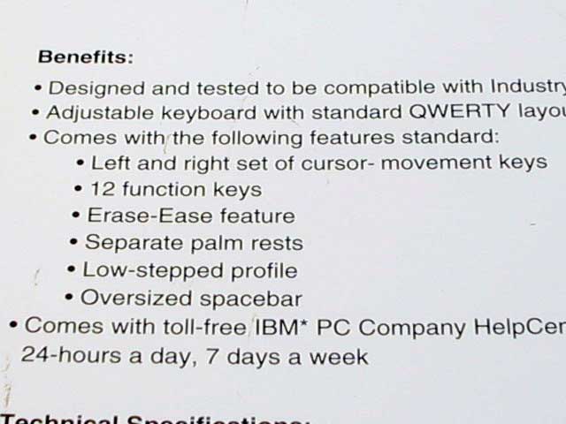 1994 Options by IBM model M15 (ergonomic) 13H6689 27 SEP 94 ...