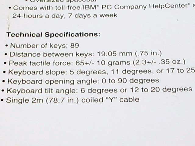 1994 Options by IBM model M15 (ergonomic) 13H6689 27 SEP 94 ...