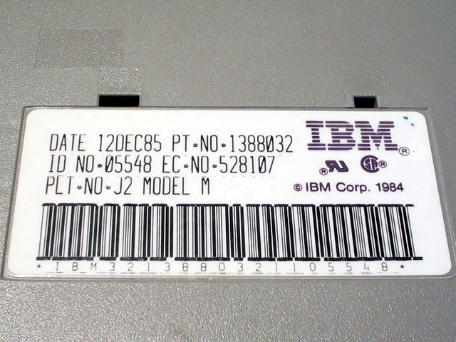 1985 IBM model M (industrial gray) (1388032) 12-DEC-85 – ClickyKeyboards