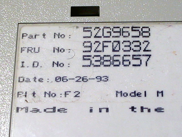 1993 IBM model M, custom color keys (52G9658) 06-26-93 – ClickyKeyboards